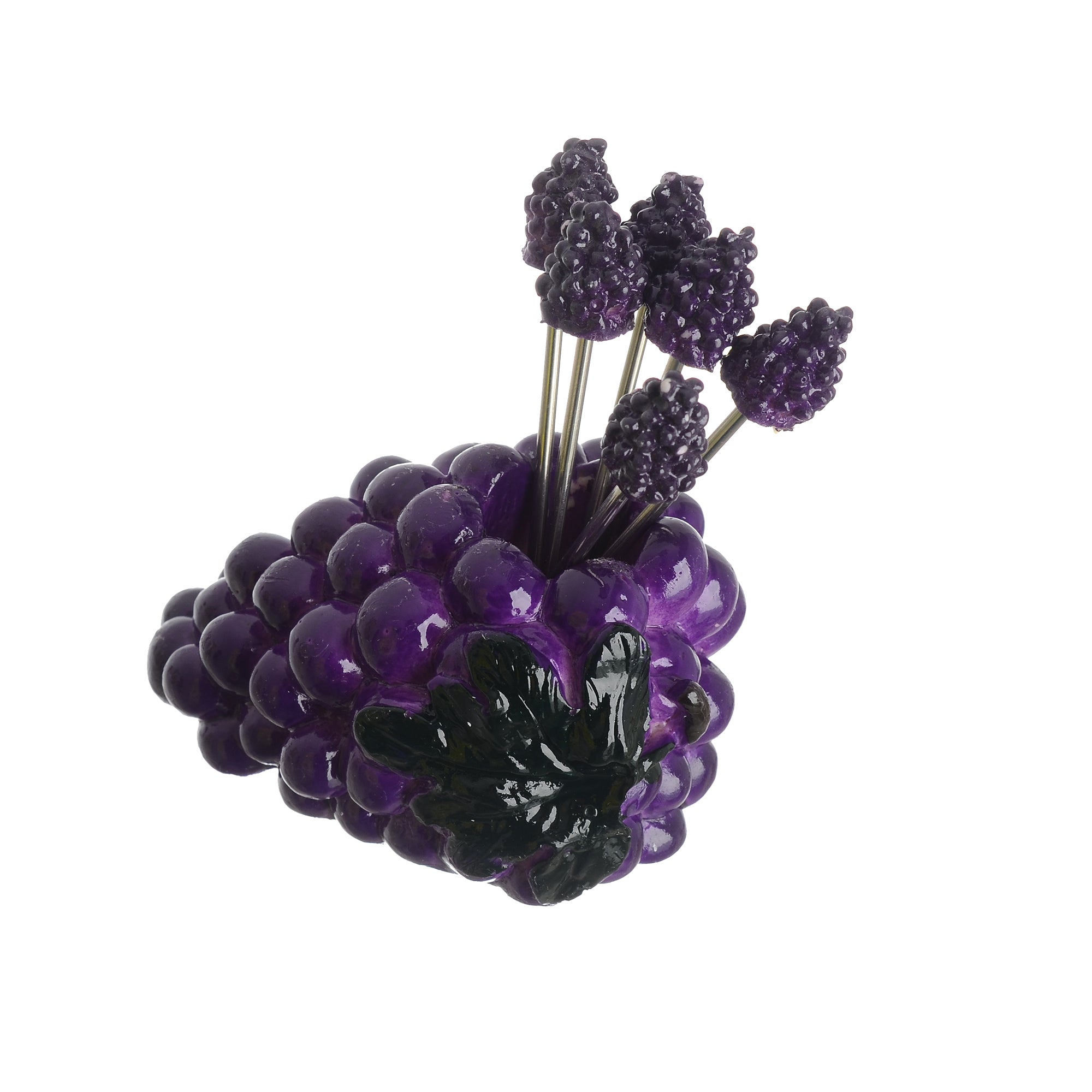 Grape-shaped fruit forks set, 7 pieces, purple – Akher El Ankoud - اخر ...